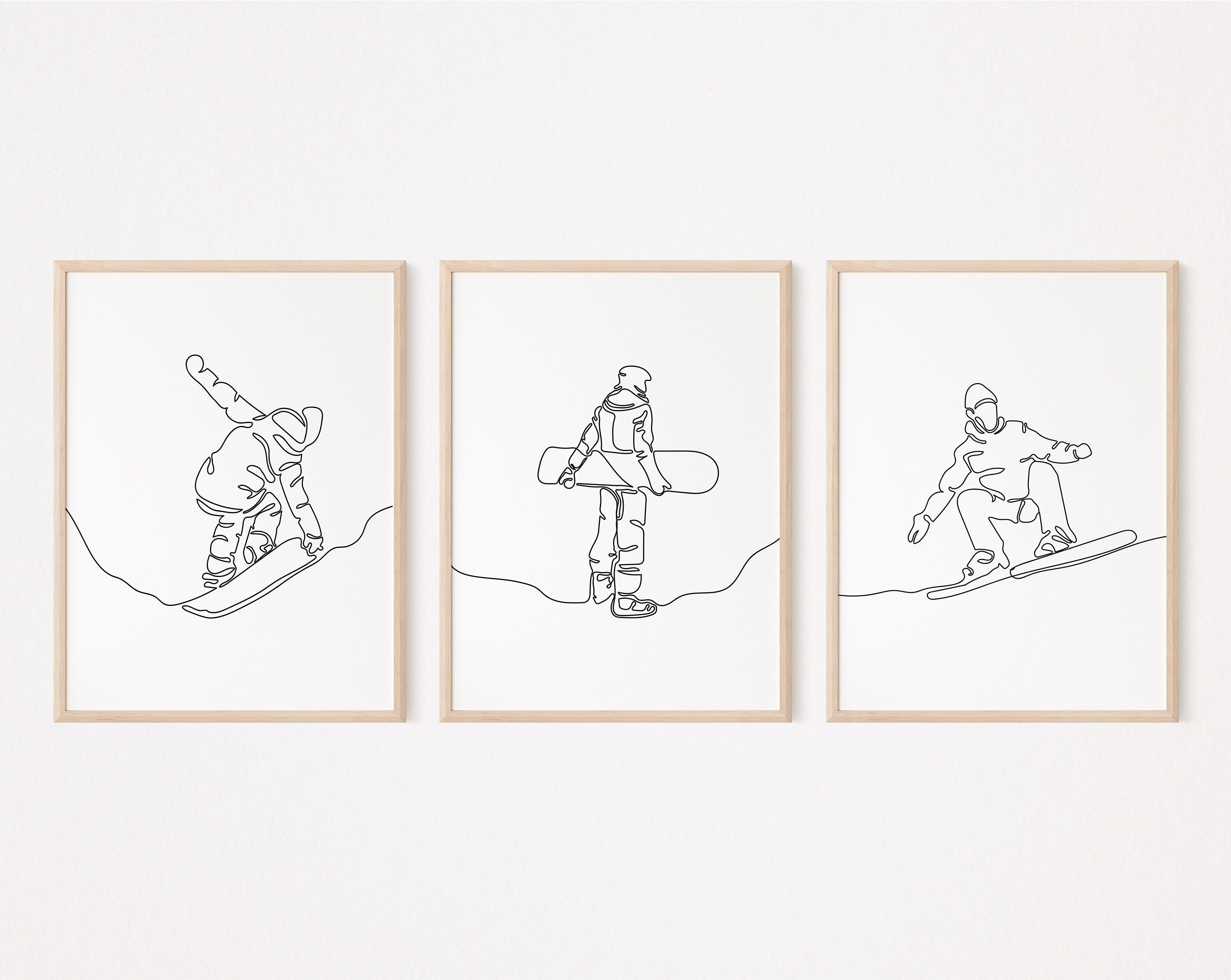 Simple Snowboard Drawing