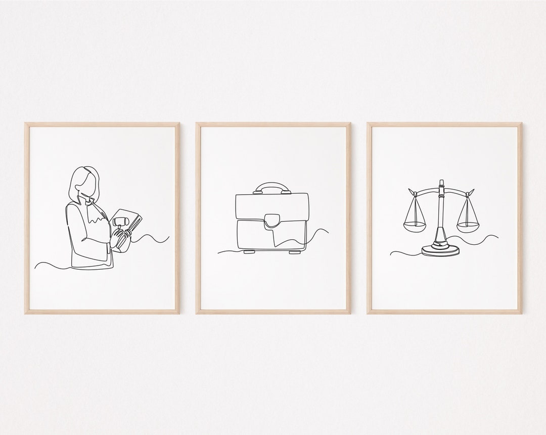 3 Lawyer Office Poster/attorney Wall Art/printable/wall Decor/print/law ...