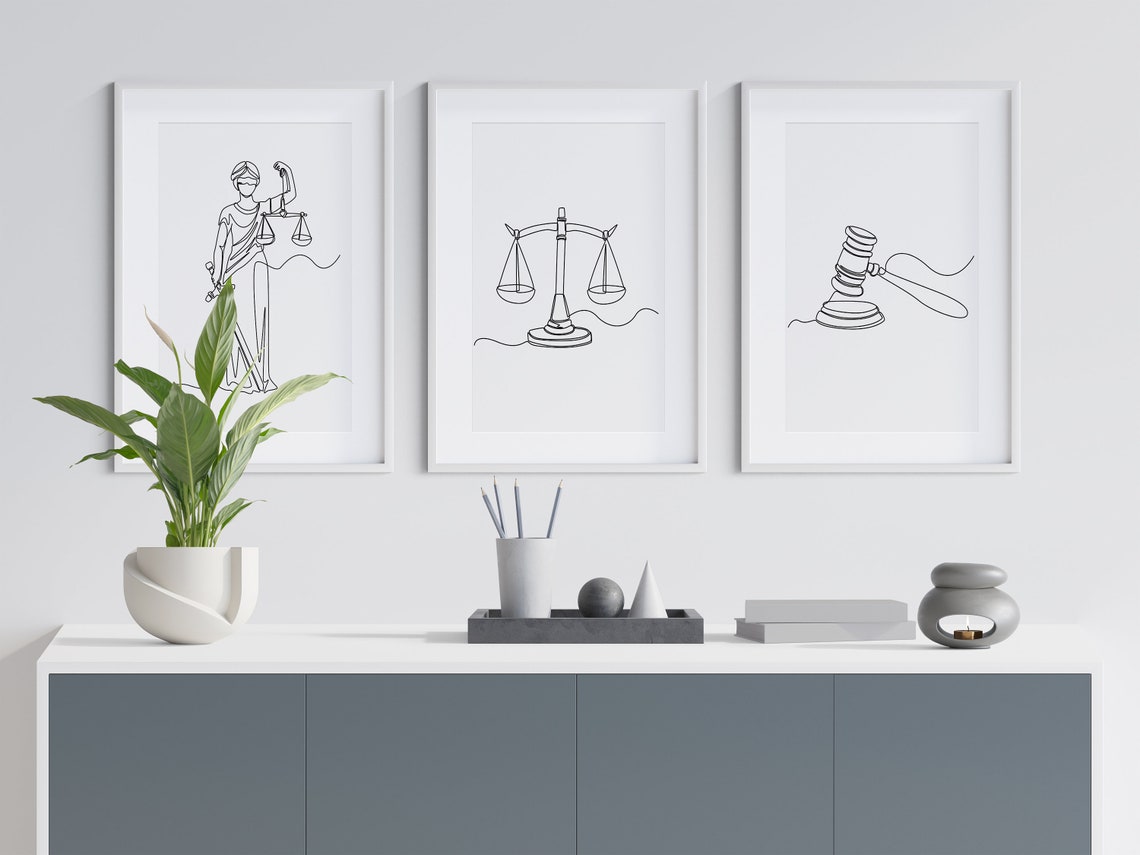 3 Lawyer Office Poster/attorney Wall Art/printable/wall Decor/print/law ...