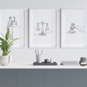 3 Lawyer Office Poster/attorney Wall Art/printable/wall Decor/print/law ...