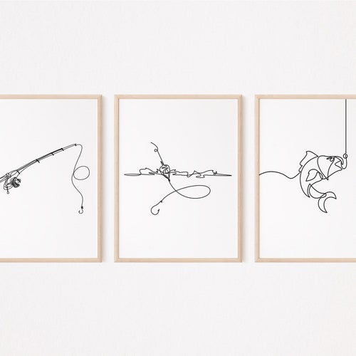 3 Fishing Wall Art/fisherman Posters/fisher Print/gift for - Etsy