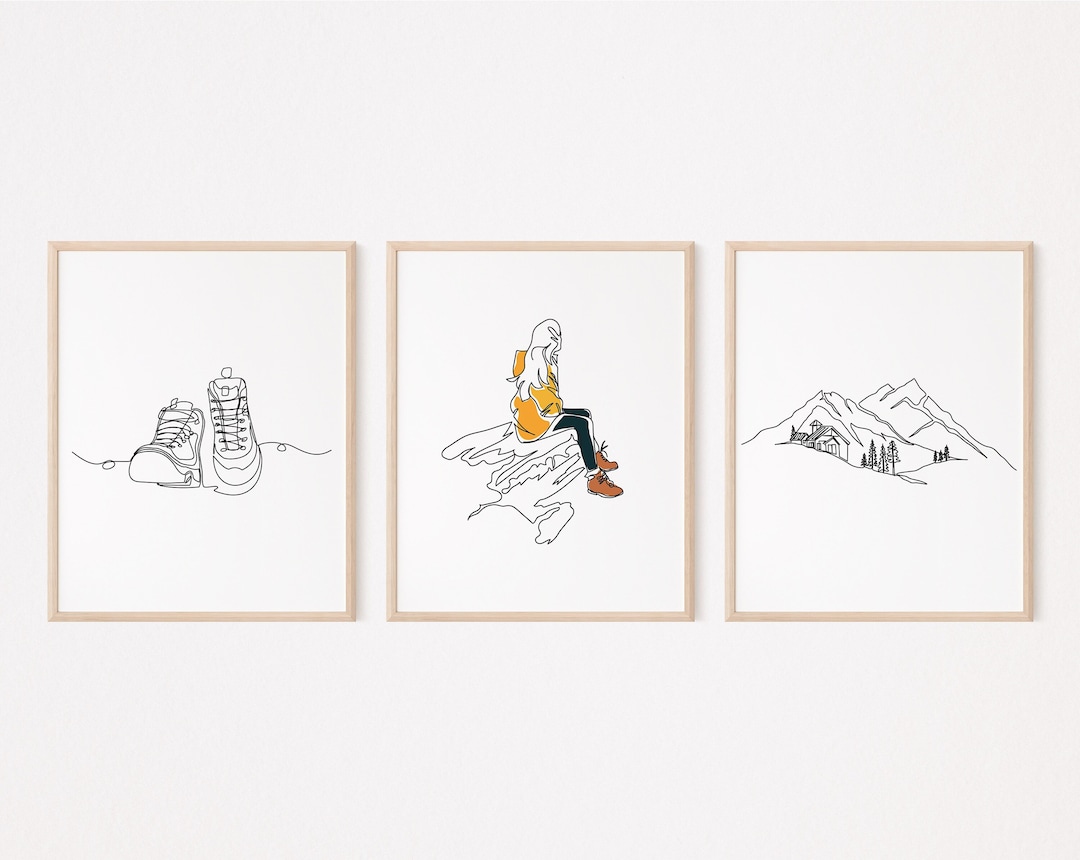 3 Hiking Posters/trekking Wall Art/wall Decor/printable/climbing ...