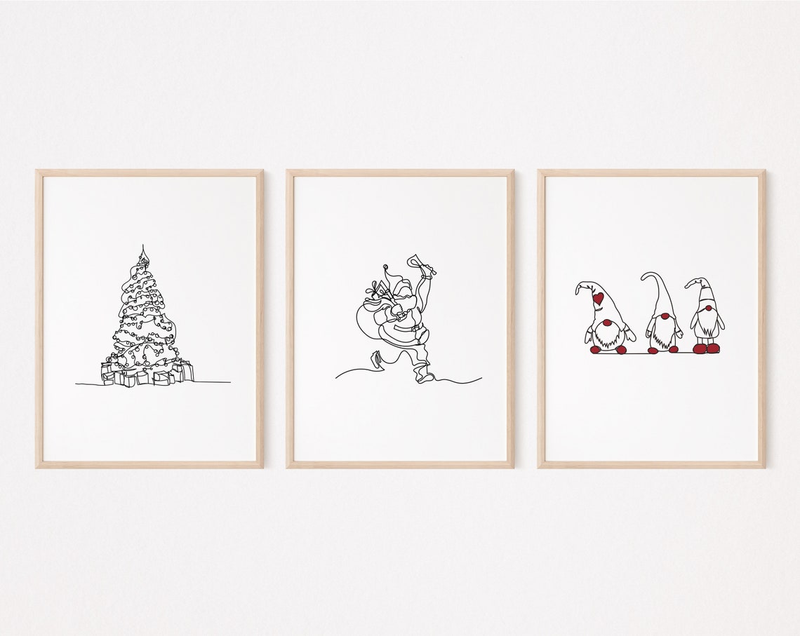6 Christmas Posters/printable/santa Claus Print/wall Art/classroom ...