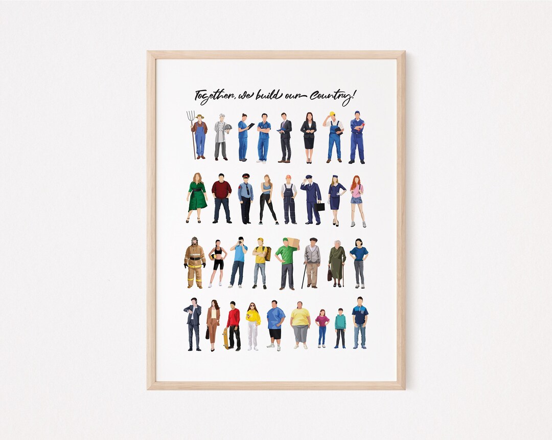 Together We Build Our Country Poster/classroom Wall Art/wall Decor/home ...