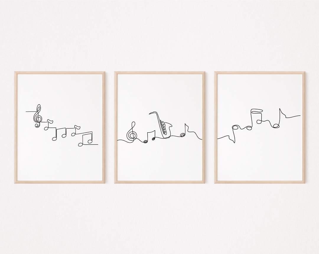 Music Notes Poster/musical Notes Wall Art/music Lover Printable ...
