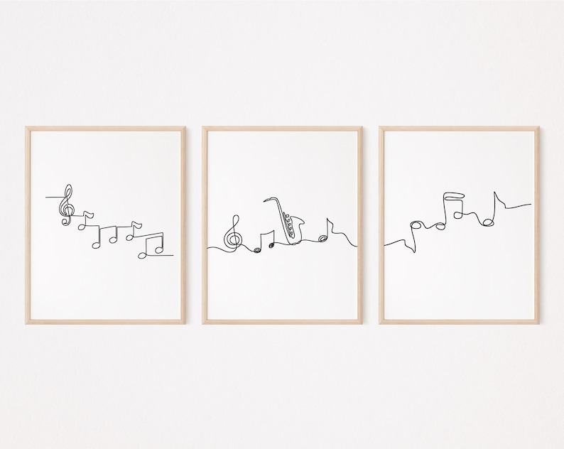 Music Notes Poster/musical Notes Wall Art/music Lover Printable ...