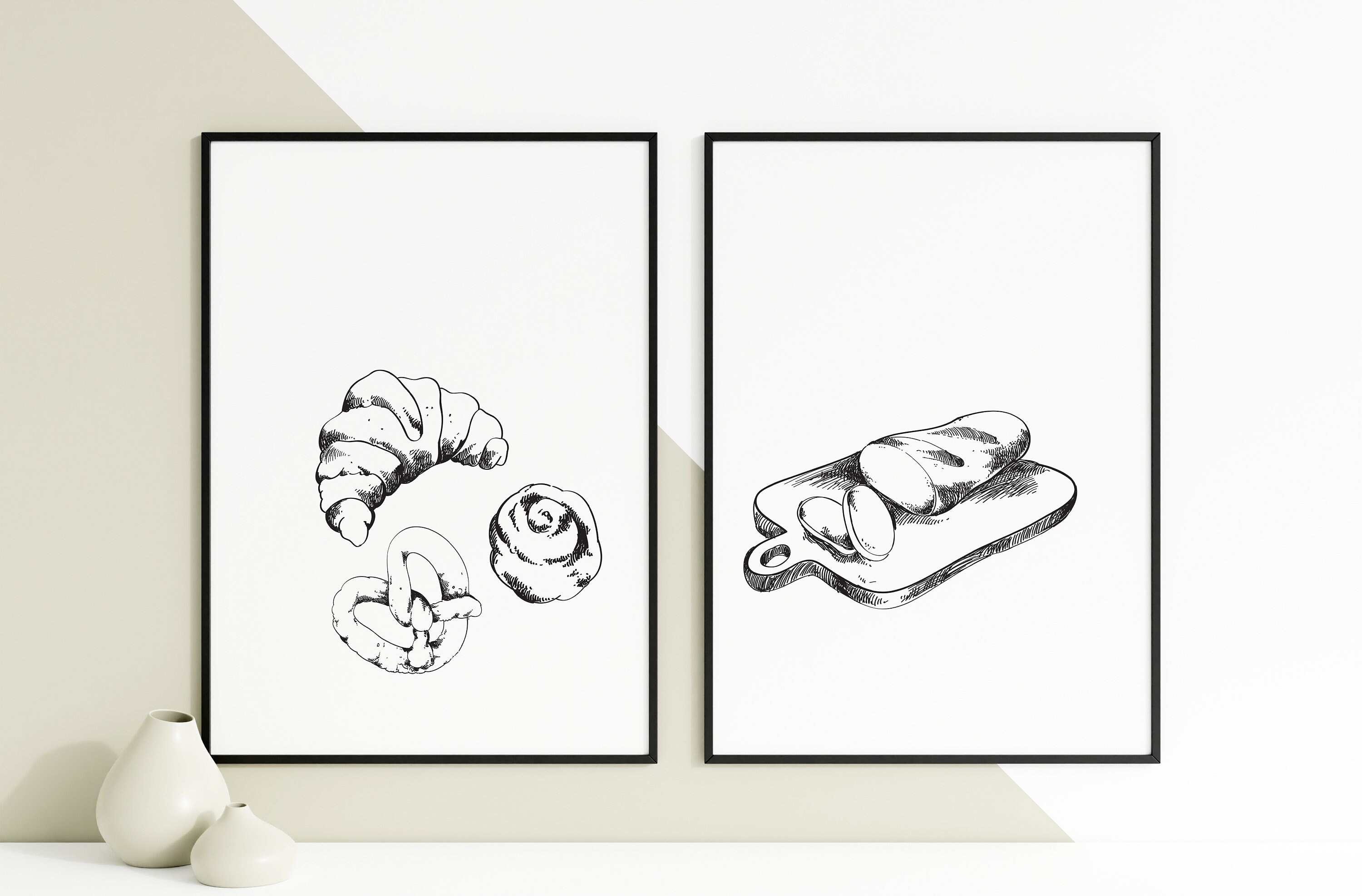 6 Bakery Wall Art/bread Printable Poster/baking Print/kitchen Wall ...