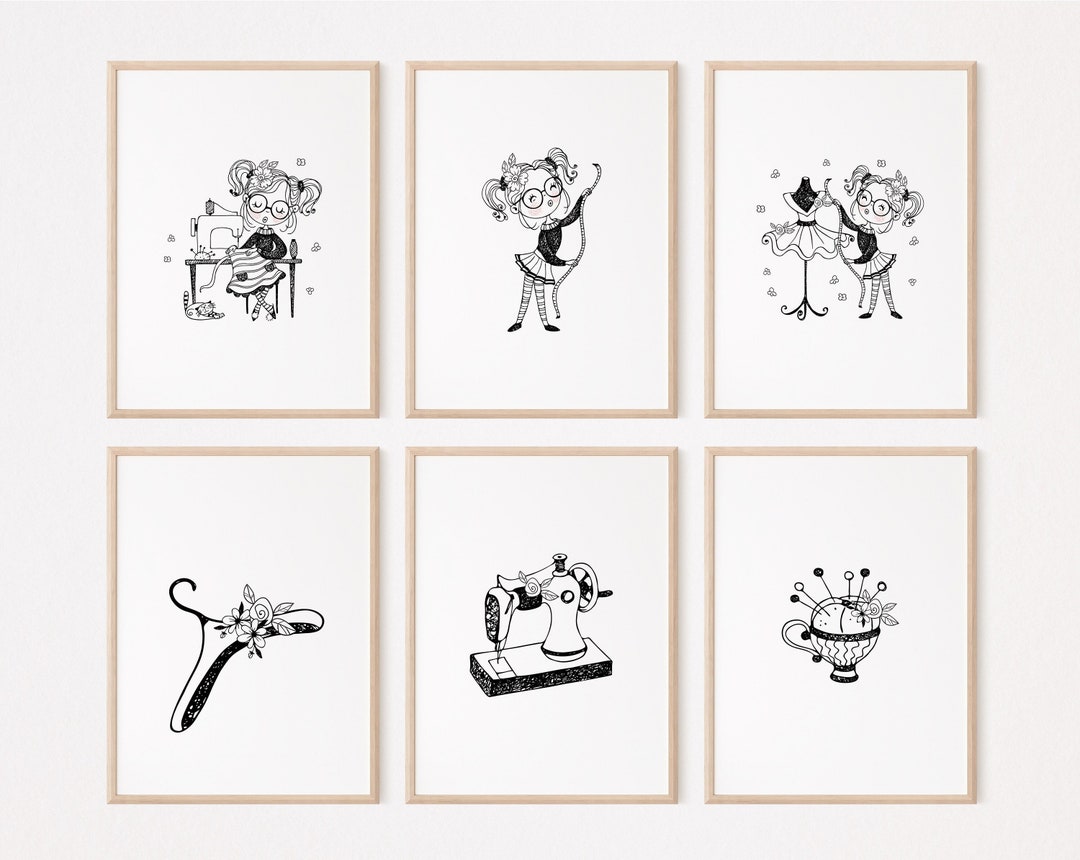 9 Sewing Poster/seamstress Wall Art/wall Decor/sewing Room Decor/craft ...