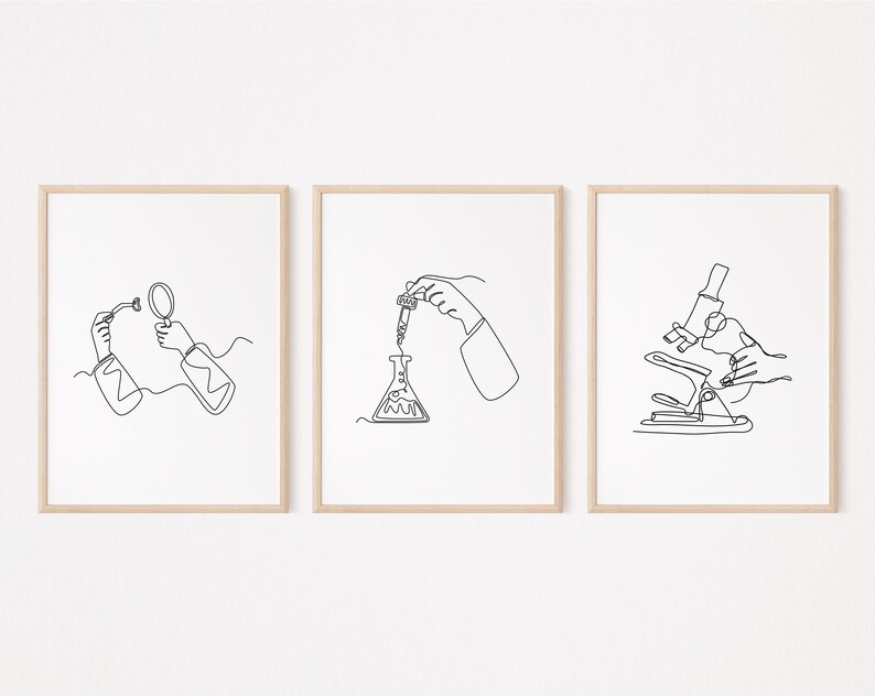 3 Laboratory Wall Art/experiment Posters/science Classroom Wall Decor ...