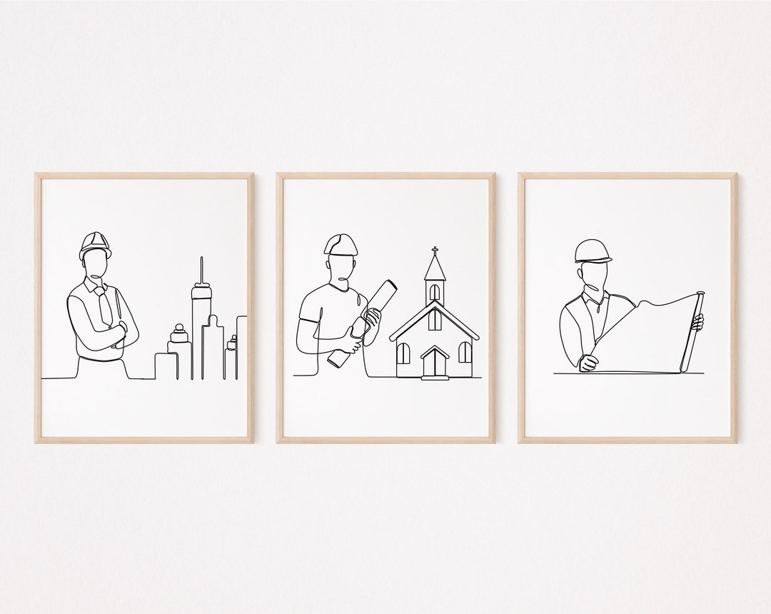 3 Architect Poster/engineer Wall Art/office Wall Decor/printable ...