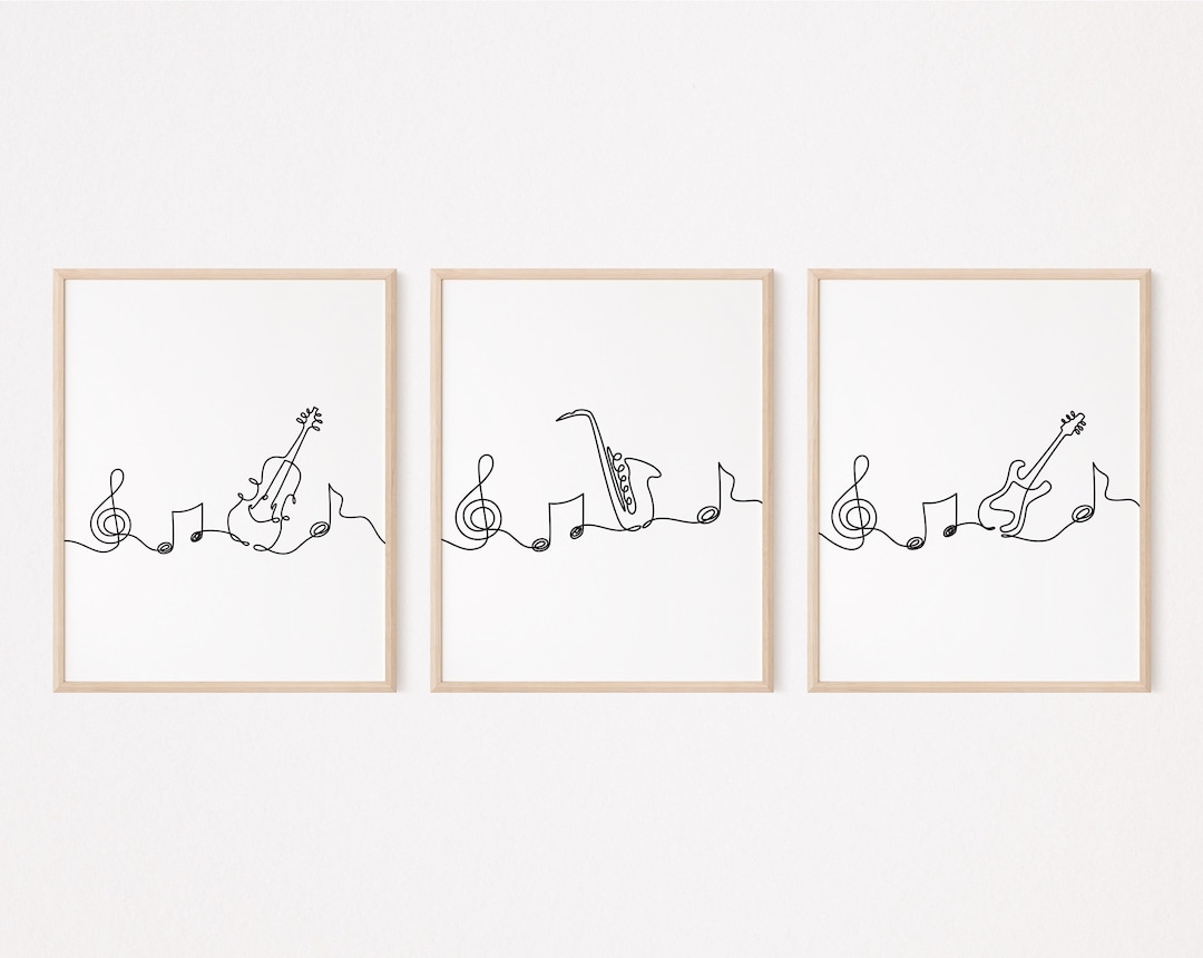 Music Notes Poster/musical Wall Art/music Lover Printable/musician ...