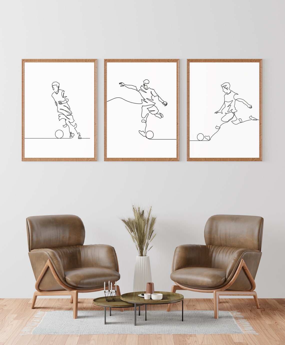 3 Football Wall Art/soccer Posters/sports Wall Decor/printable/print ...