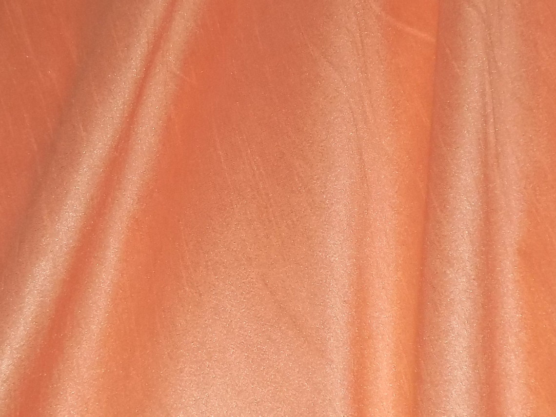 Jolly Peach Raw Silk Dupioni Fabric: Bridal Gown Material - Etsy