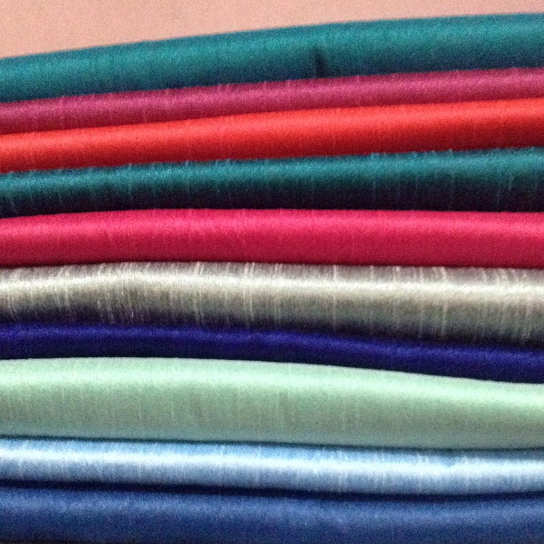 Handloom Raw Silk Dupioni Fabric - 48 Colors, Bridal Dresses Fabric - Etsy