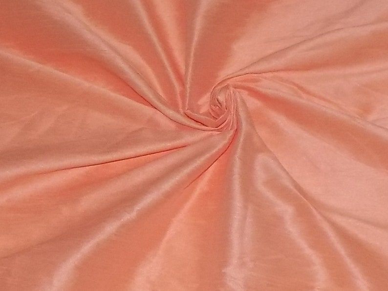 Jolly Peach Raw Silk Dupioni Fabric: Bridal Gown Material - Etsy