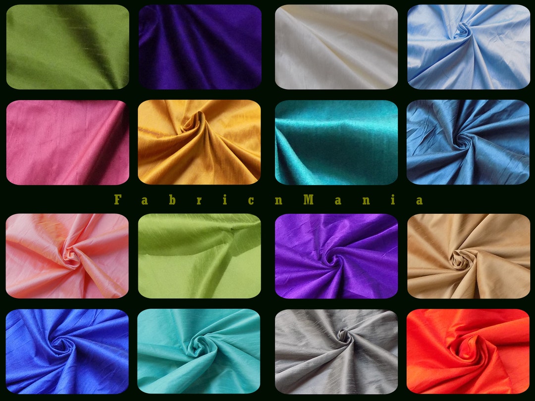 19 Colors Dupioni Silk Fabric, Dupioni Silk Fabric for Bridal Dresses ...