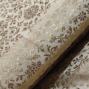 Gold Brocade Fabric: Gold Floral Indian Wedding Bridal Dress - Etsy