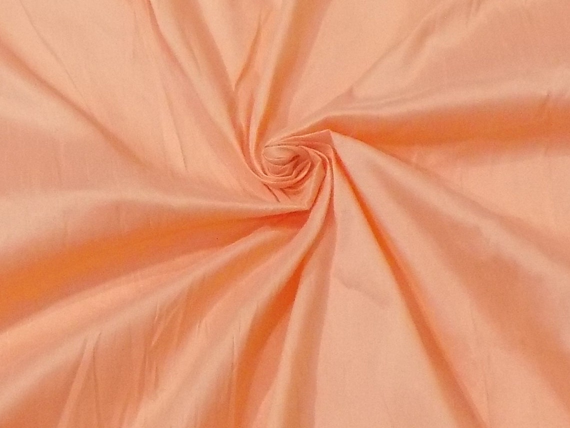 Jolly Peach Raw Silk Dupioni Fabric: Bridal Gown Material - Etsy