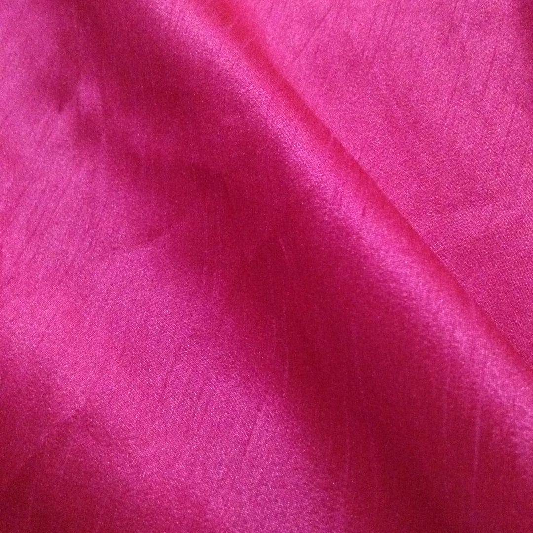 Fuchsia Dupioni Silk Fabric: Handloom Bridal Gown Material - Etsy