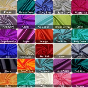 42 Colors Silk Taffeta Fabric-plain Taffeta Silk Fabric- Silk Fabric ...