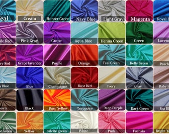35 Colors Silk Taffeta Fabric-plain Taffeta Silk Fabric Silk Fabric for ...