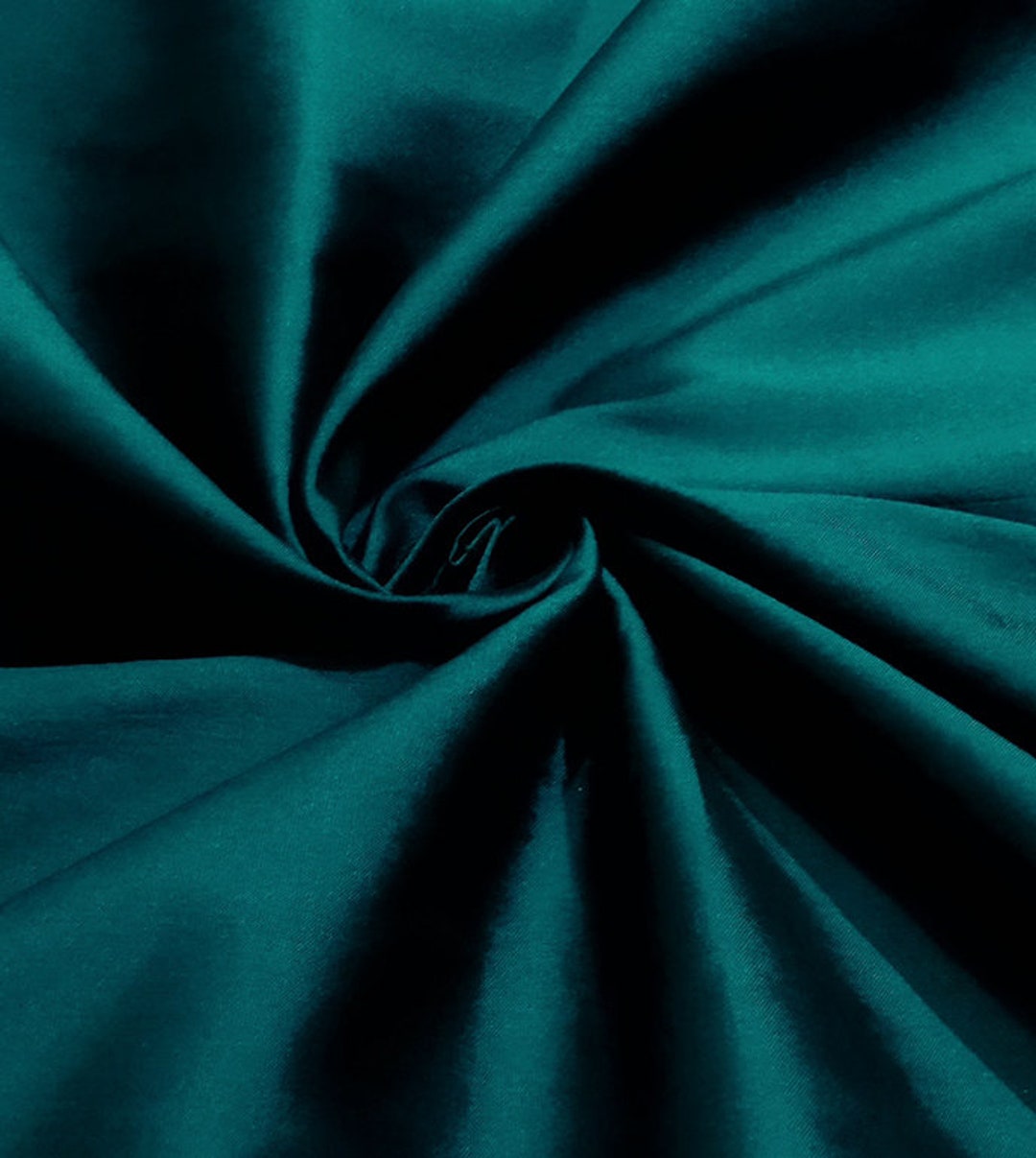Dark Green Silk Taffeta Fabric, Plain Taffeta Fabric, Poly Taffeta ...