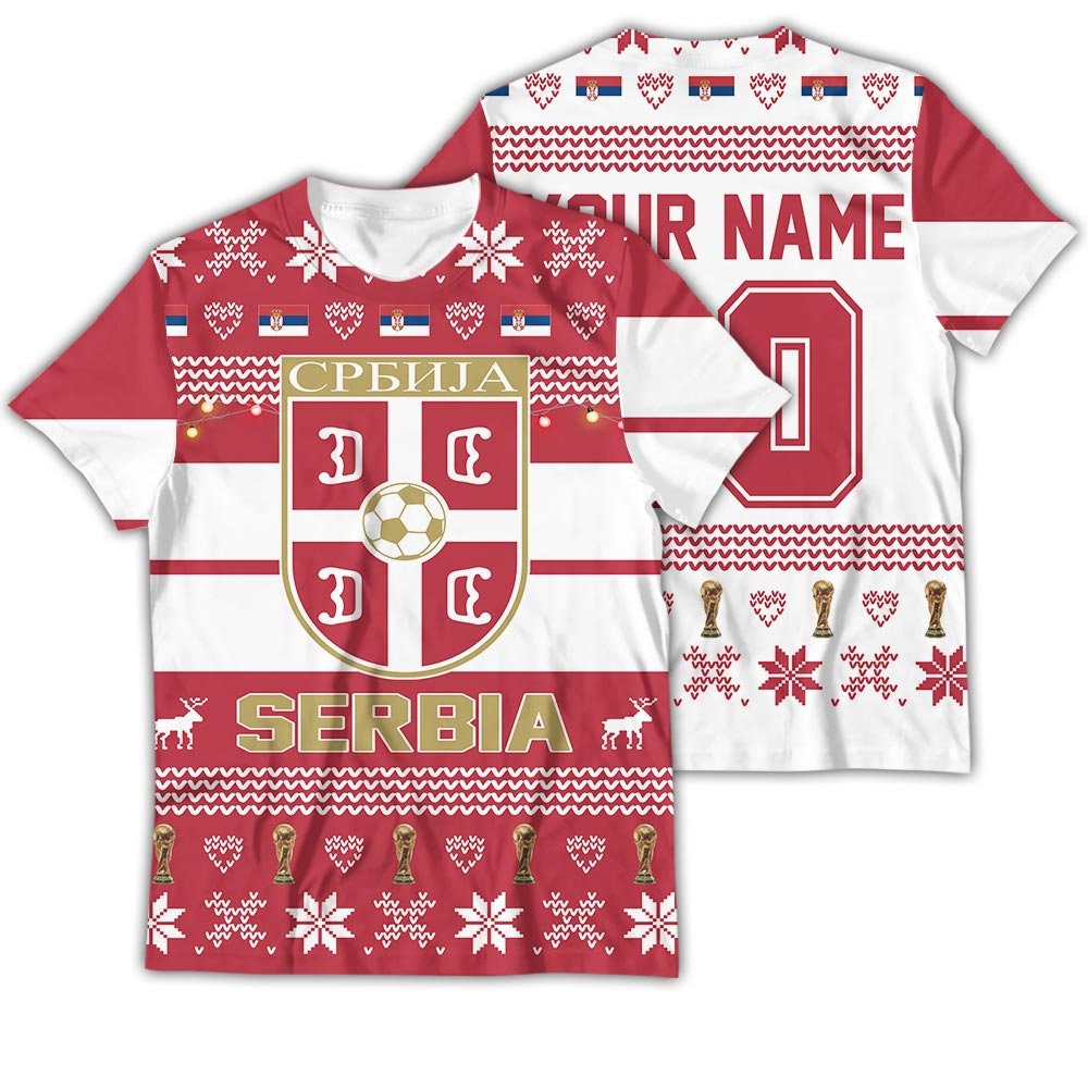 Serbia National Team, Personalized Custom Name Number, Qatar World Cup ...