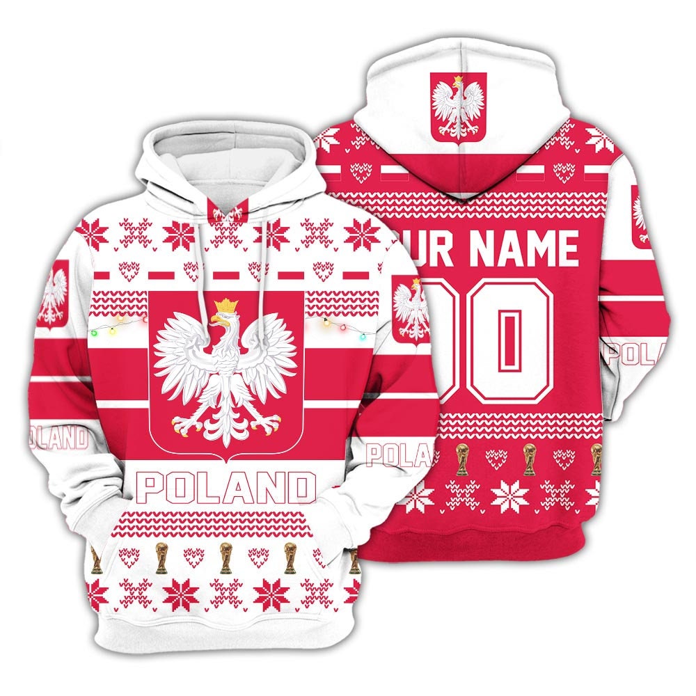 Poland National Team, Personalized Custom Name Number, Qatar World Cup ...