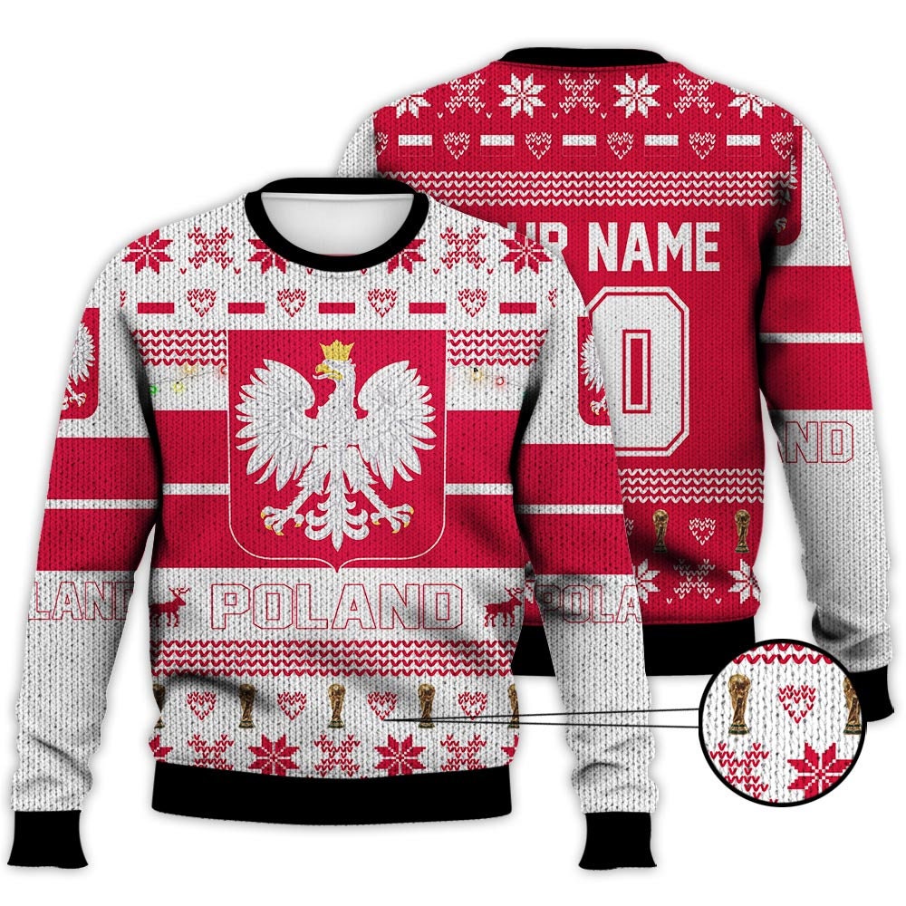 Poland National Team, Personalized Custom Name Number, Qatar World Cup ...