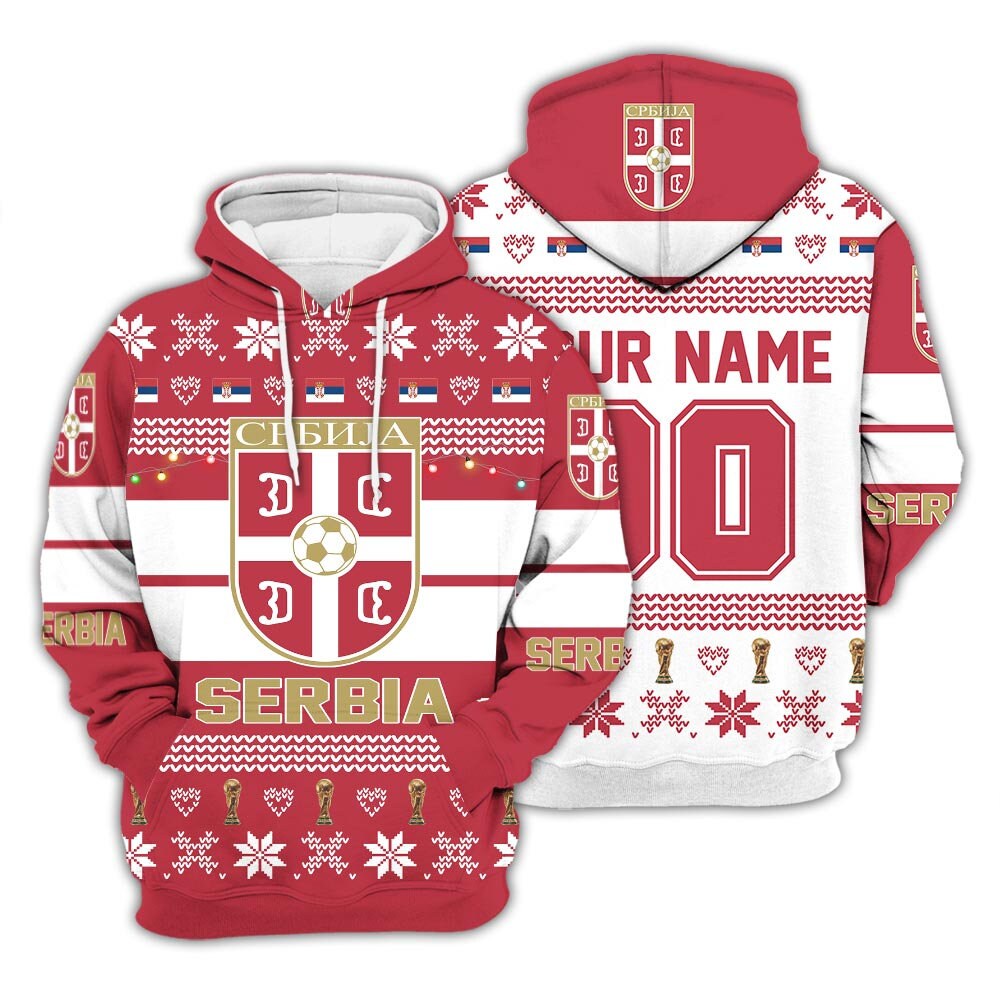 Serbia National Team, Personalized Custom Name Number, Qatar World Cup ...