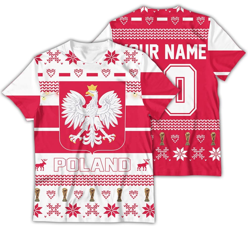Poland National Team, Personalized Custom Name Number, Qatar World Cup ...