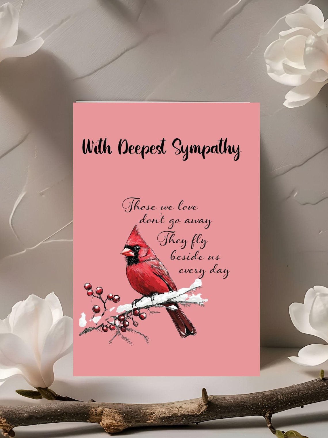 With Deepest Sympathy, Cardinal, Grief, Printable , Card, Bird, Grief ...