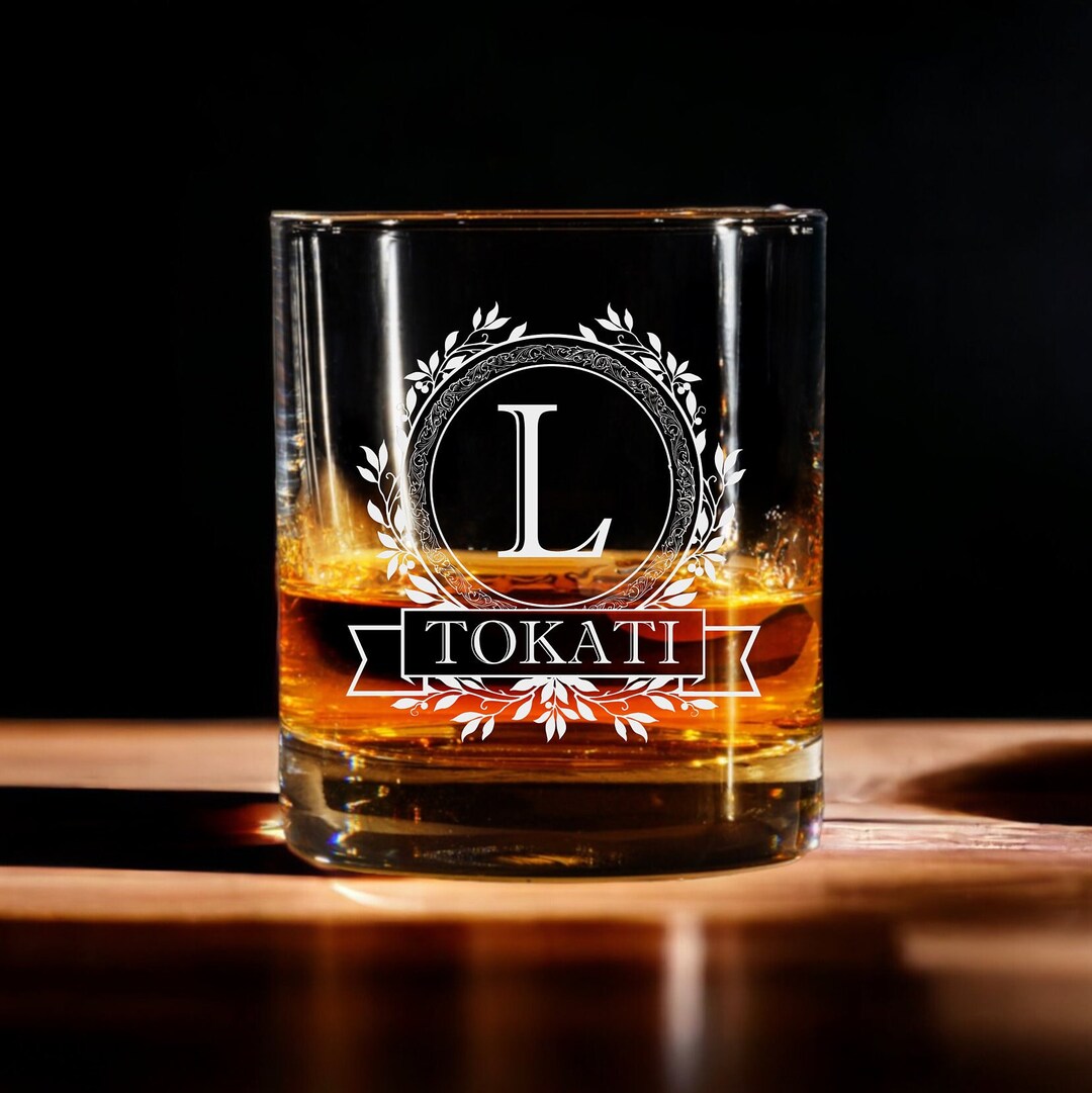 Personalized Whiskey Rocks Glass, Custom Whiskey Glass, Etched Whiskey ...