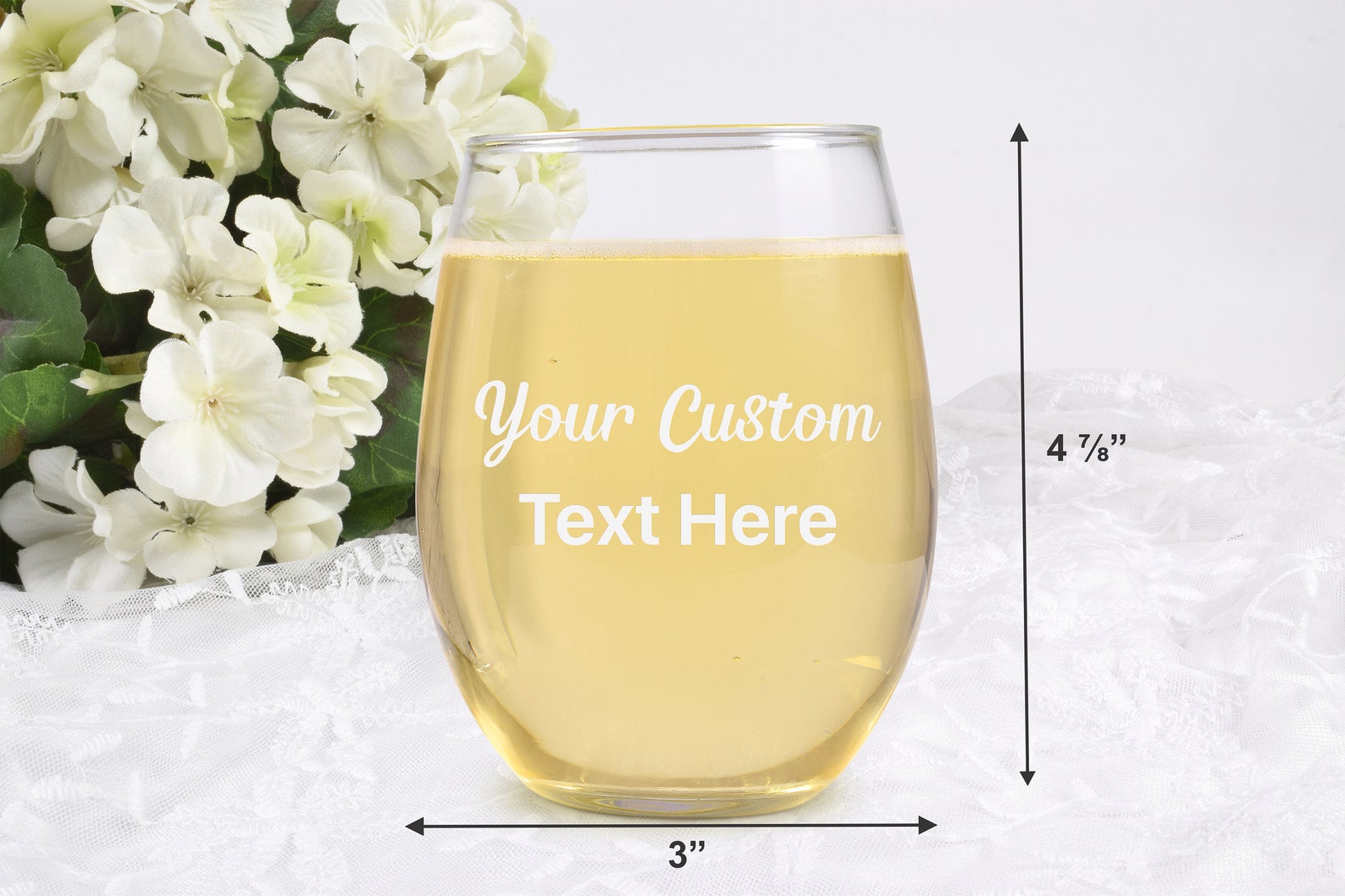 Custom Engraved Wine Glass Personalized Engraved Wine Glass Wedding 2762