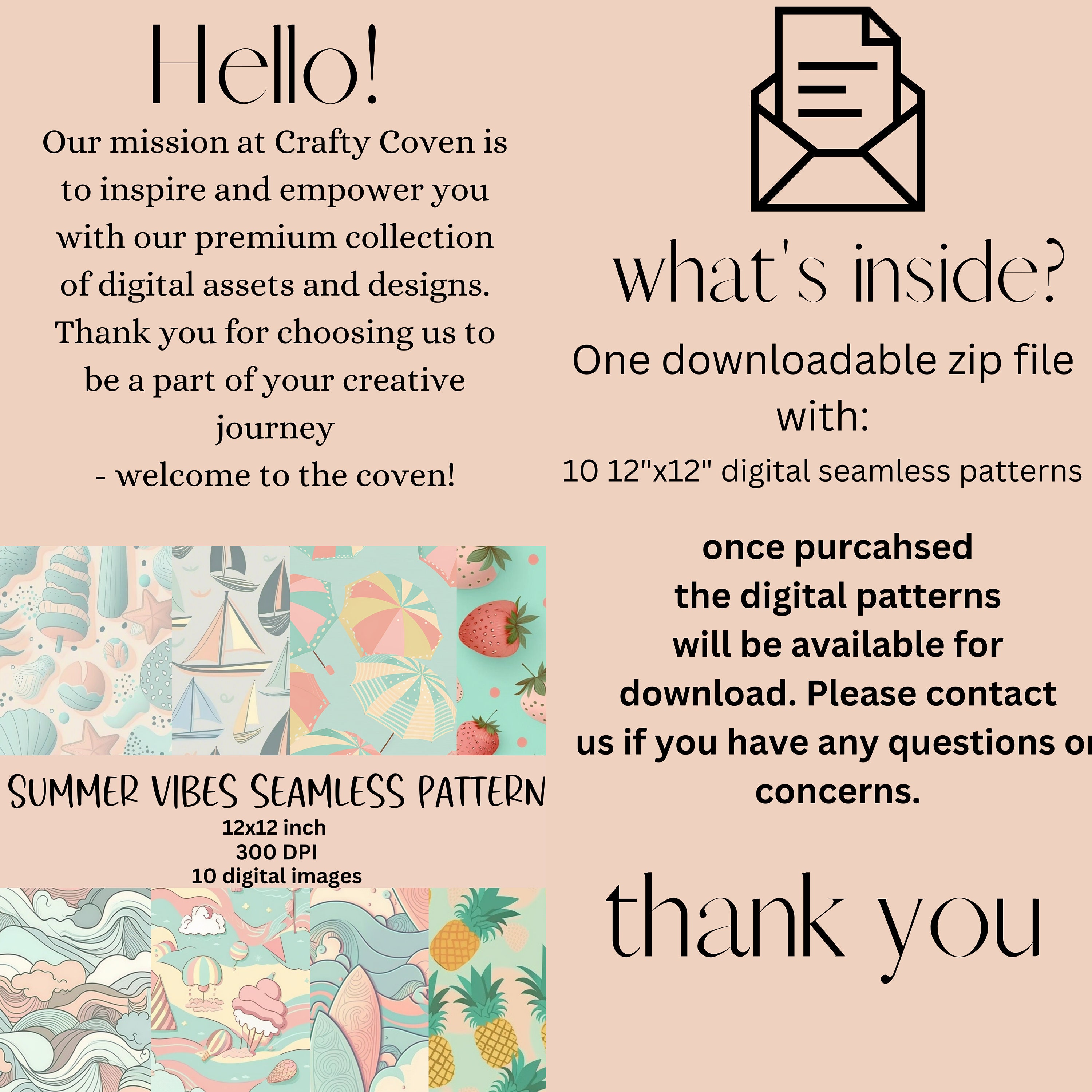 Summer Vibes Seamless Pattern. Printable Patterns, Scrapbook Paper ...