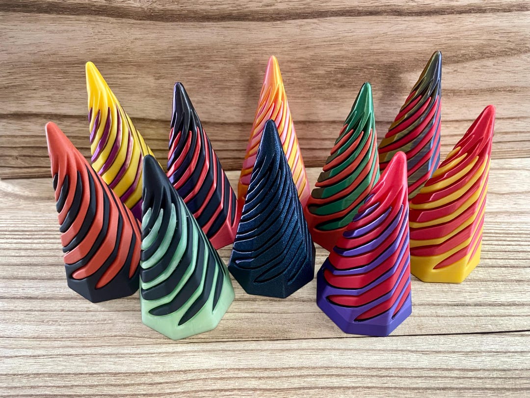 3D Printed Fidget Infinity Spiral Cone Vortex, Custom Colors - Etsy