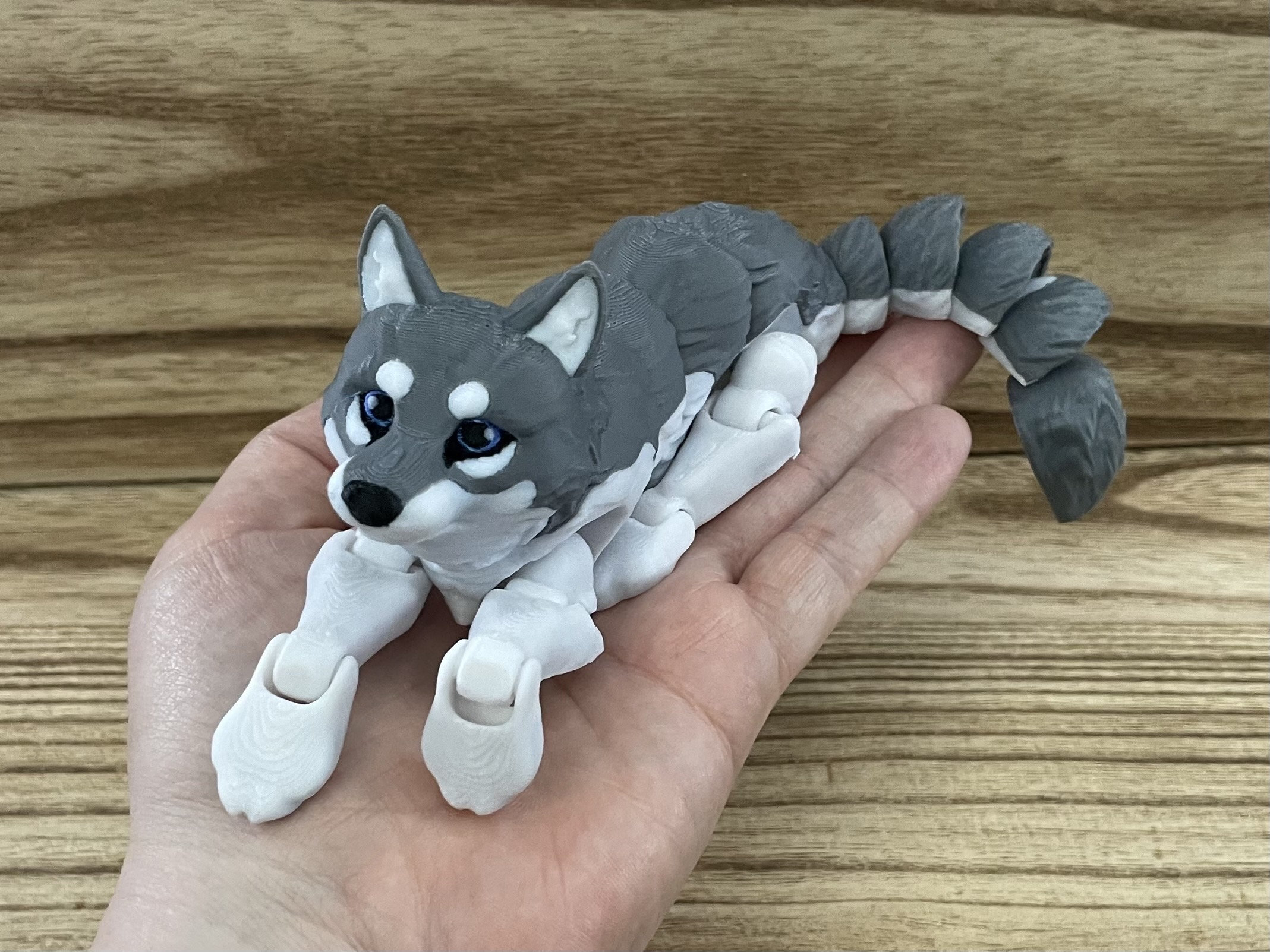 3D Printed Wolf | Flexible Articulated Animal | Wilderness Forest Decor ...