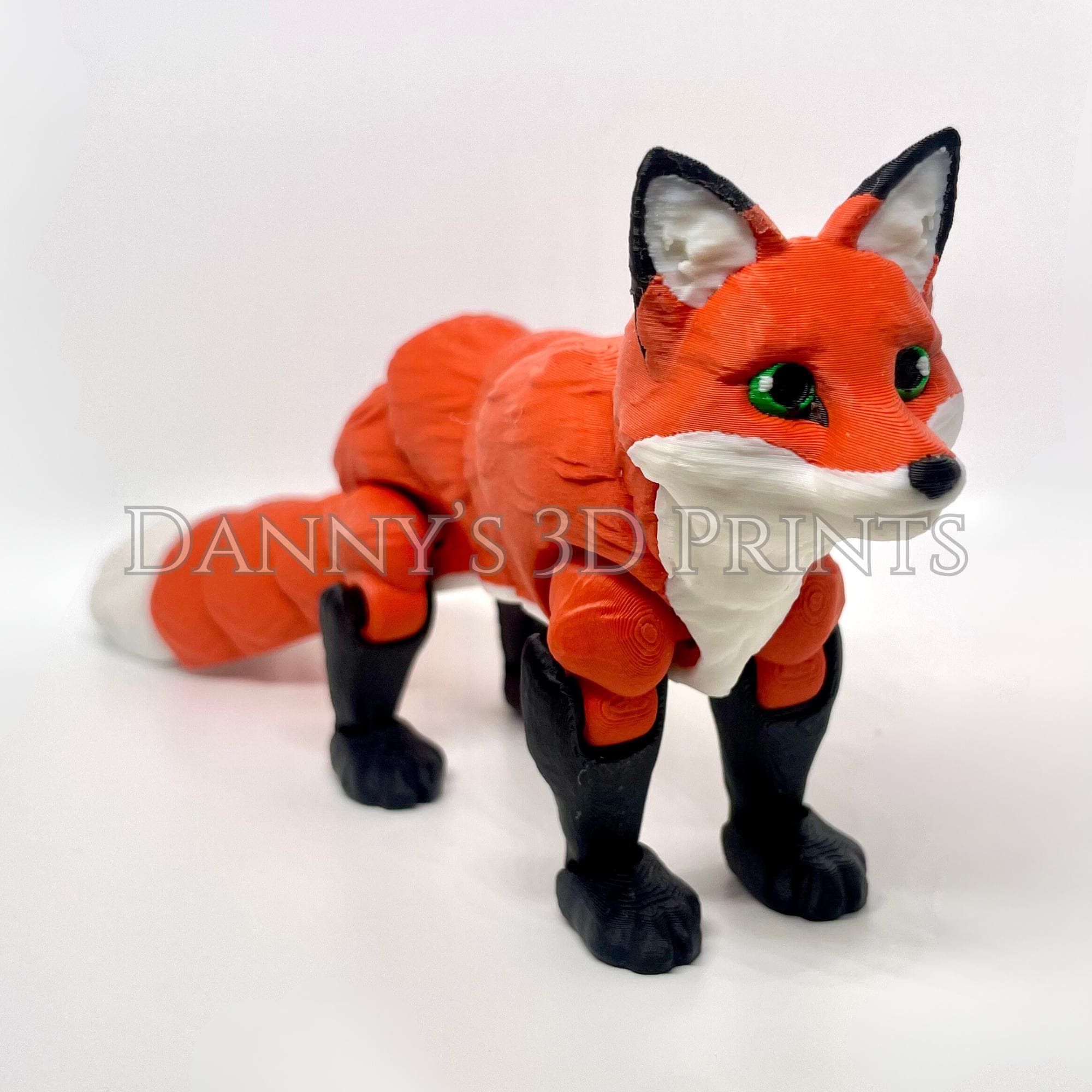 3D Printed Fox | Realistic Fox Figurine | Flexible Articulated Animal ...