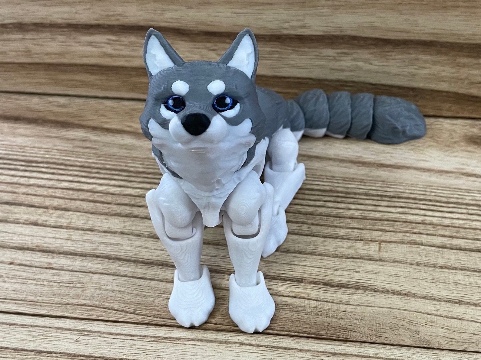 3D Printed Wolf | Flexible Articulated Animal | Wilderness Forest Decor ...