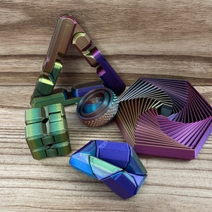 Fidget Variety 5-pack 3D Printed Flexible Sensory Toy Assortment ADHD ...