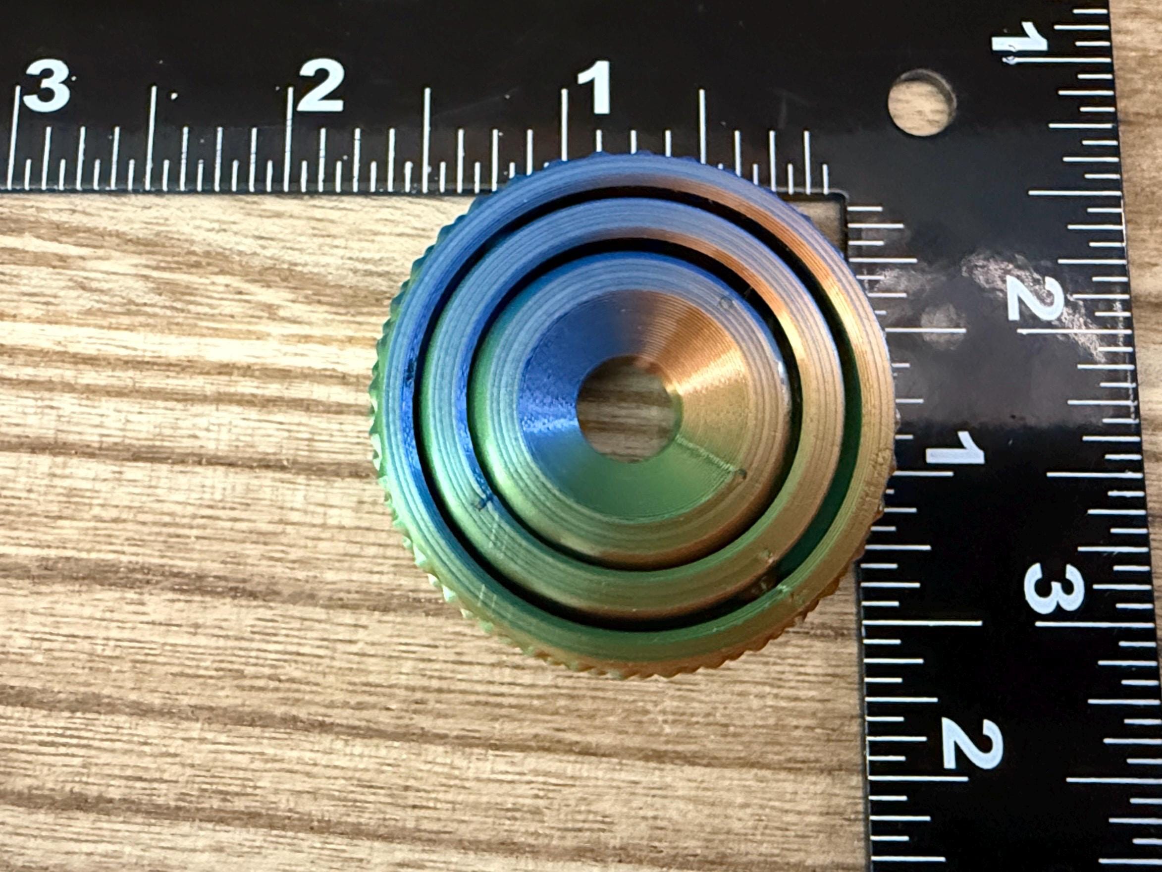 3D Printed Fidget Gyro Spinner, Custom Color Iridescent Dual or Tri ...