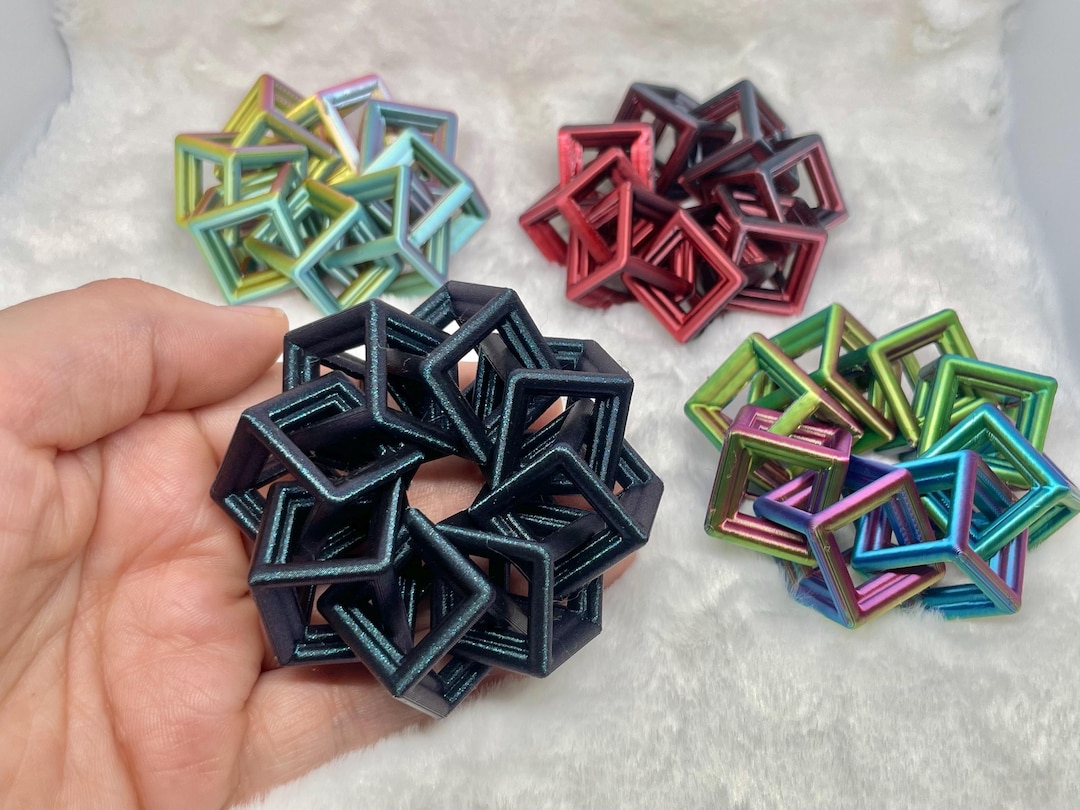 Buy Interlocking Cubes Fidget Toy 3D Printed for ADHD or Stress Play ...
