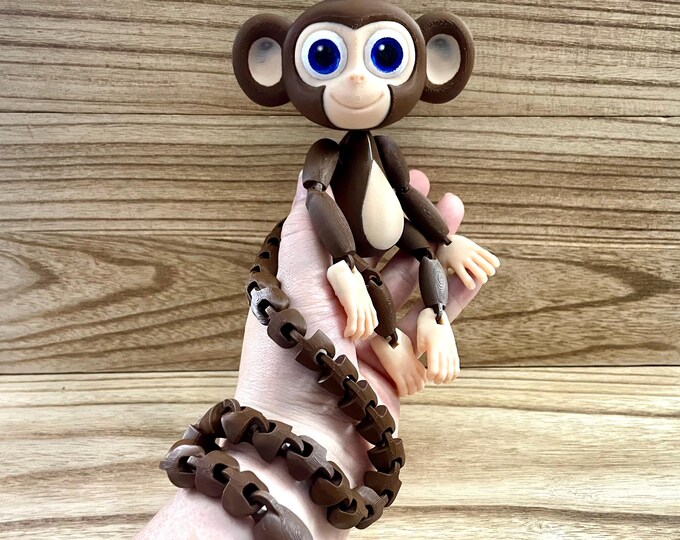 Small Doll Monkey, OOAK Handmade Clay Doll, Custom Pose Doll, Realistic ...