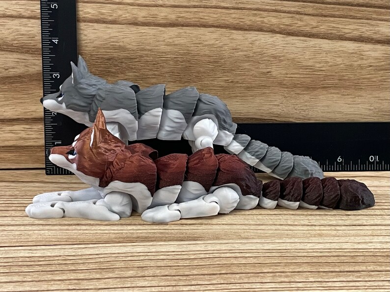 3D Printed Wolf | Flexible Articulated Animal | Wilderness Forest Decor ...