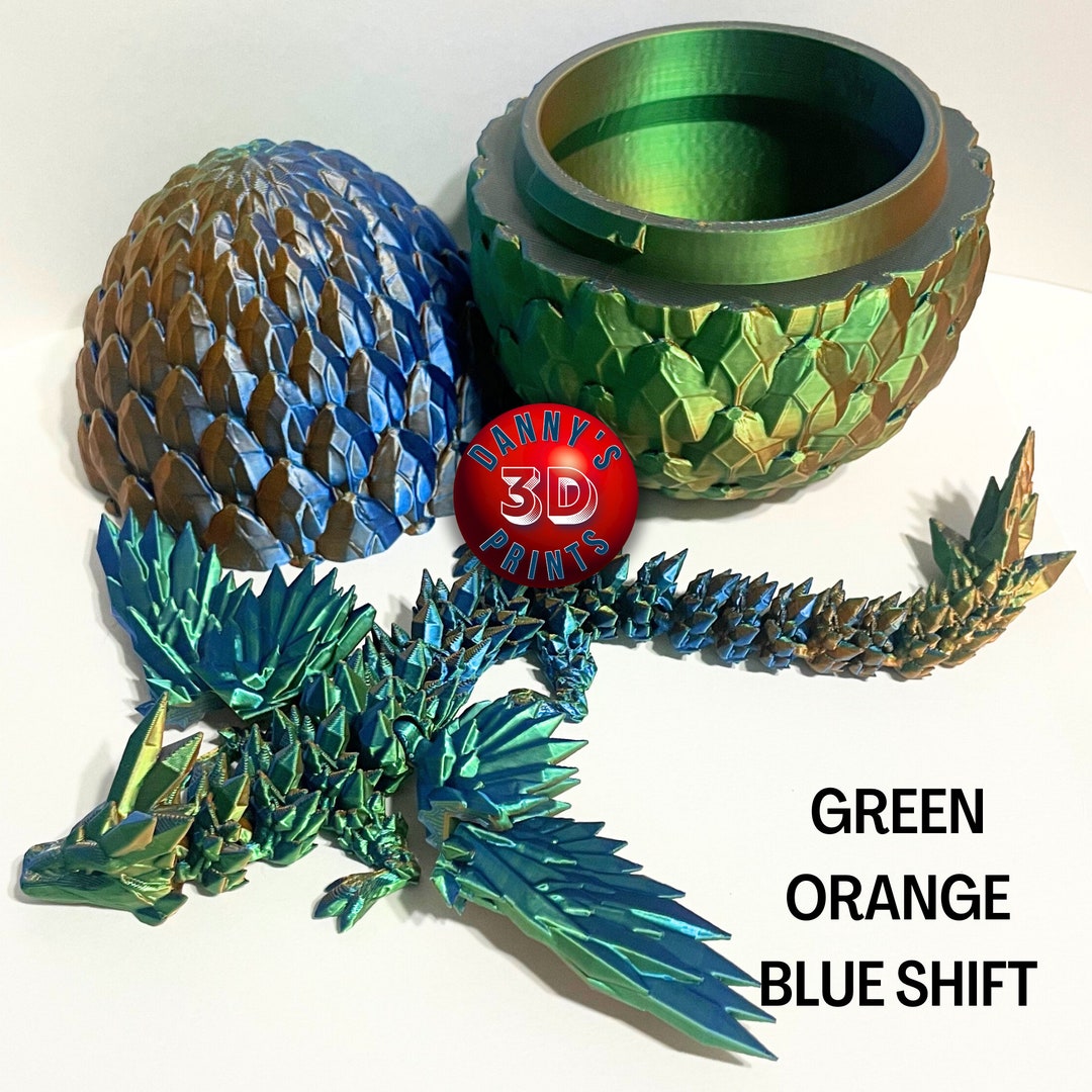 Matching Dragon With Egg, Crystal Wing Dragon With Scale Egg, 3D ...