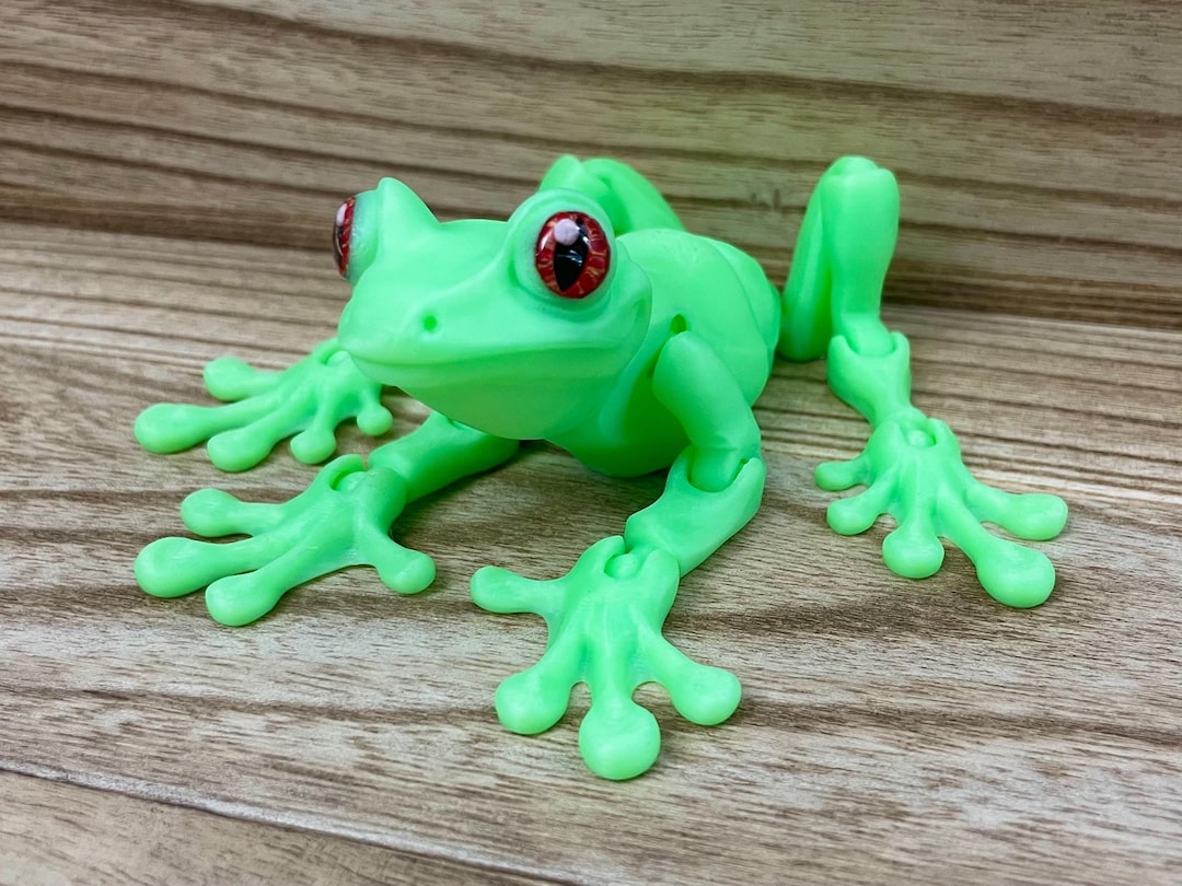 3D Printed Tree Frog | Palm Size Articulated Sensory Fidget Animal ...
