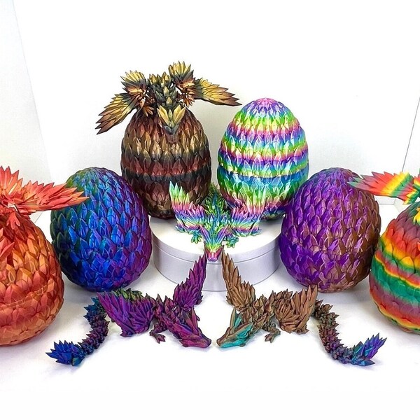 3d Articulated Dragon in Egg - Etsy