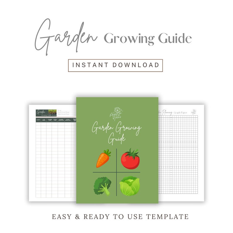 Garden Growing Guide Garden Plant Tracker Garden Planner Garden Tool ...