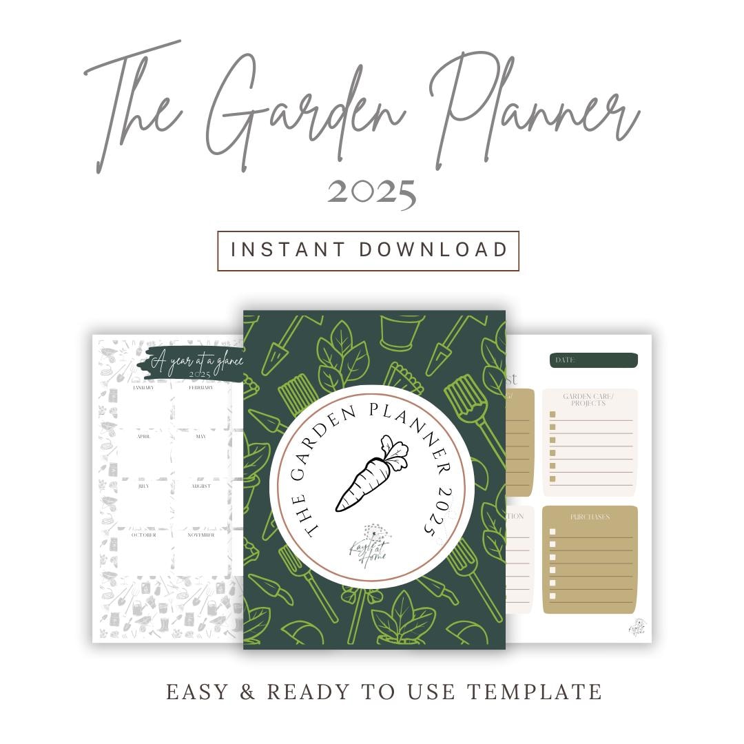 Garden Planner 2025 | Printable Calendar, Tracker and Schedule ...