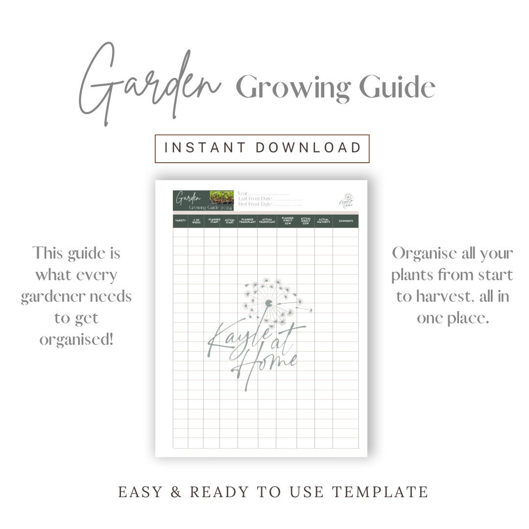 Garden Growing Guide | Garden Plant Tracker | Garden Planner | Garden ...